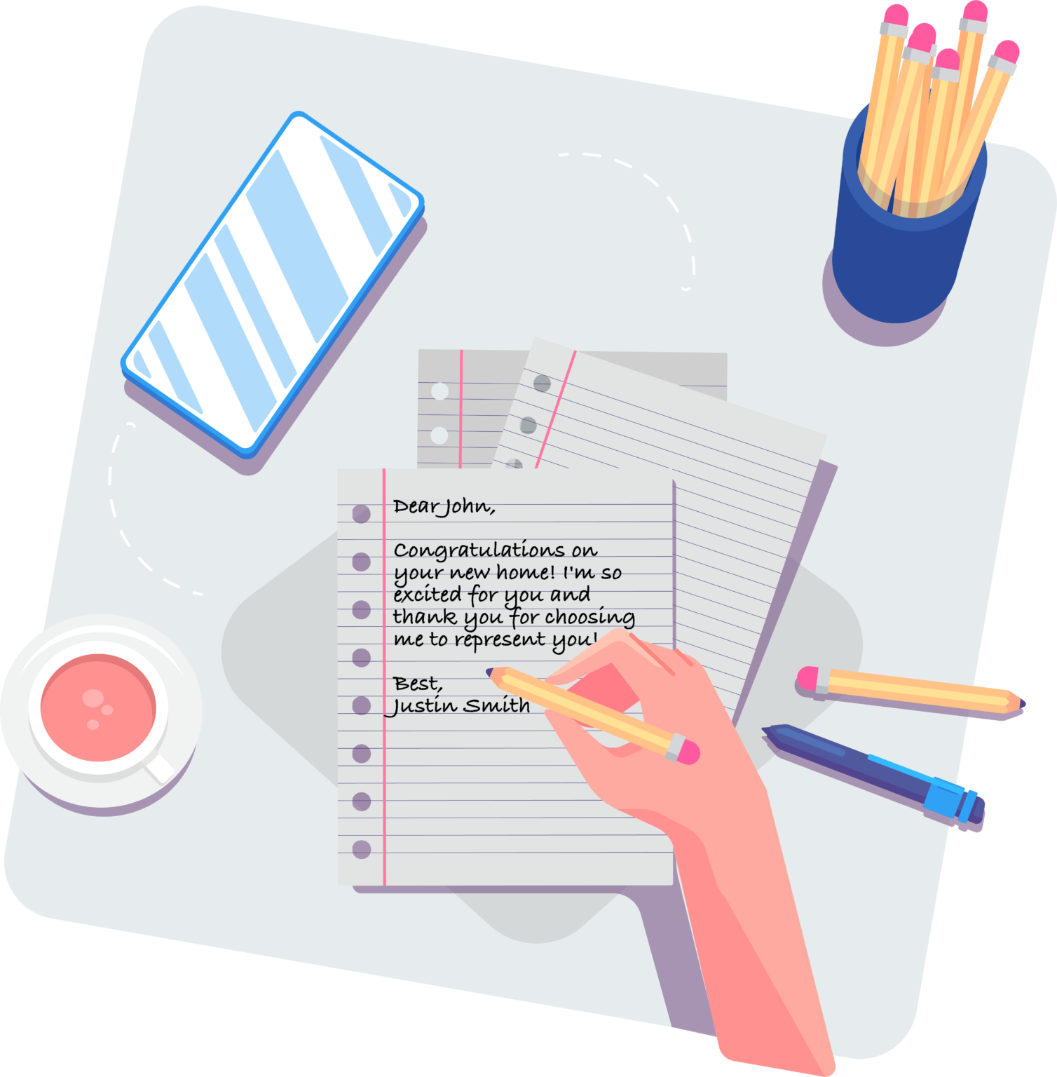 Handwritten cards: Custom handwritten cards service - Printed and Mailed